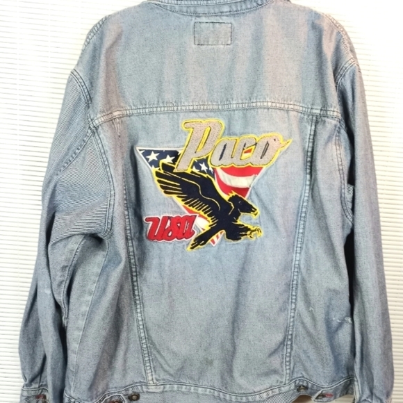 Paco USA | Jackets & Coats | Vintage Rare Paco Usa Black Eagle Large ...